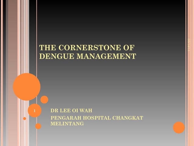 Management of dengue patient | PPT | First Aid | Injuries