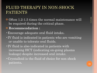 Management of dengue patient | PPT