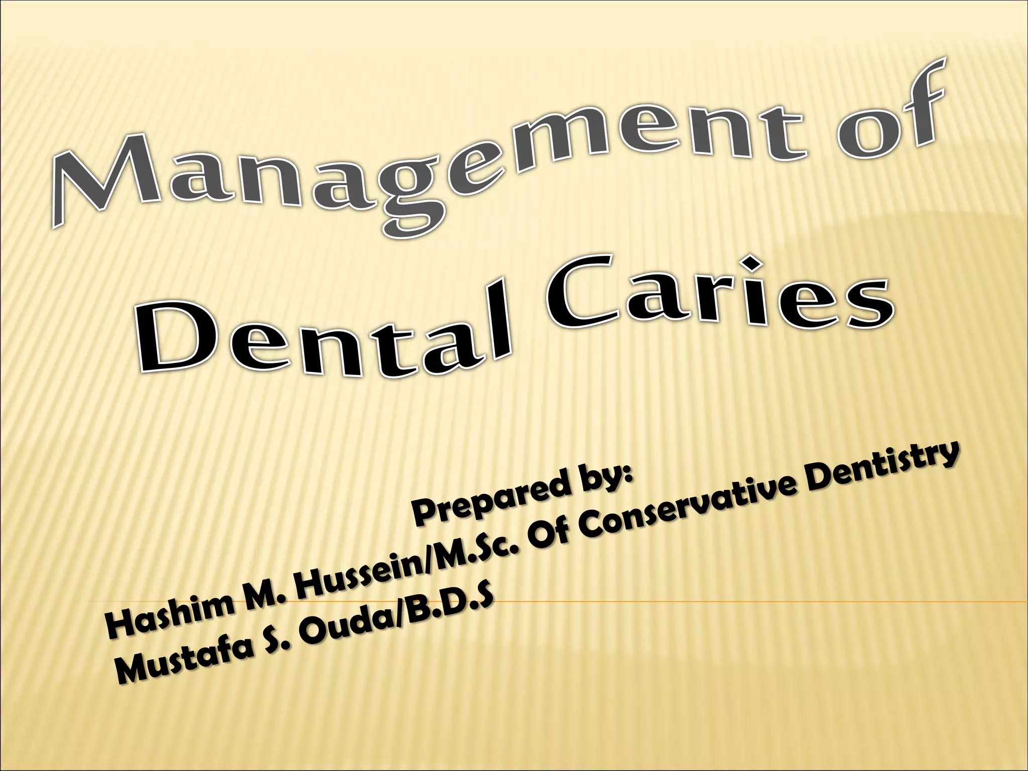 Management of dental caries | PDF