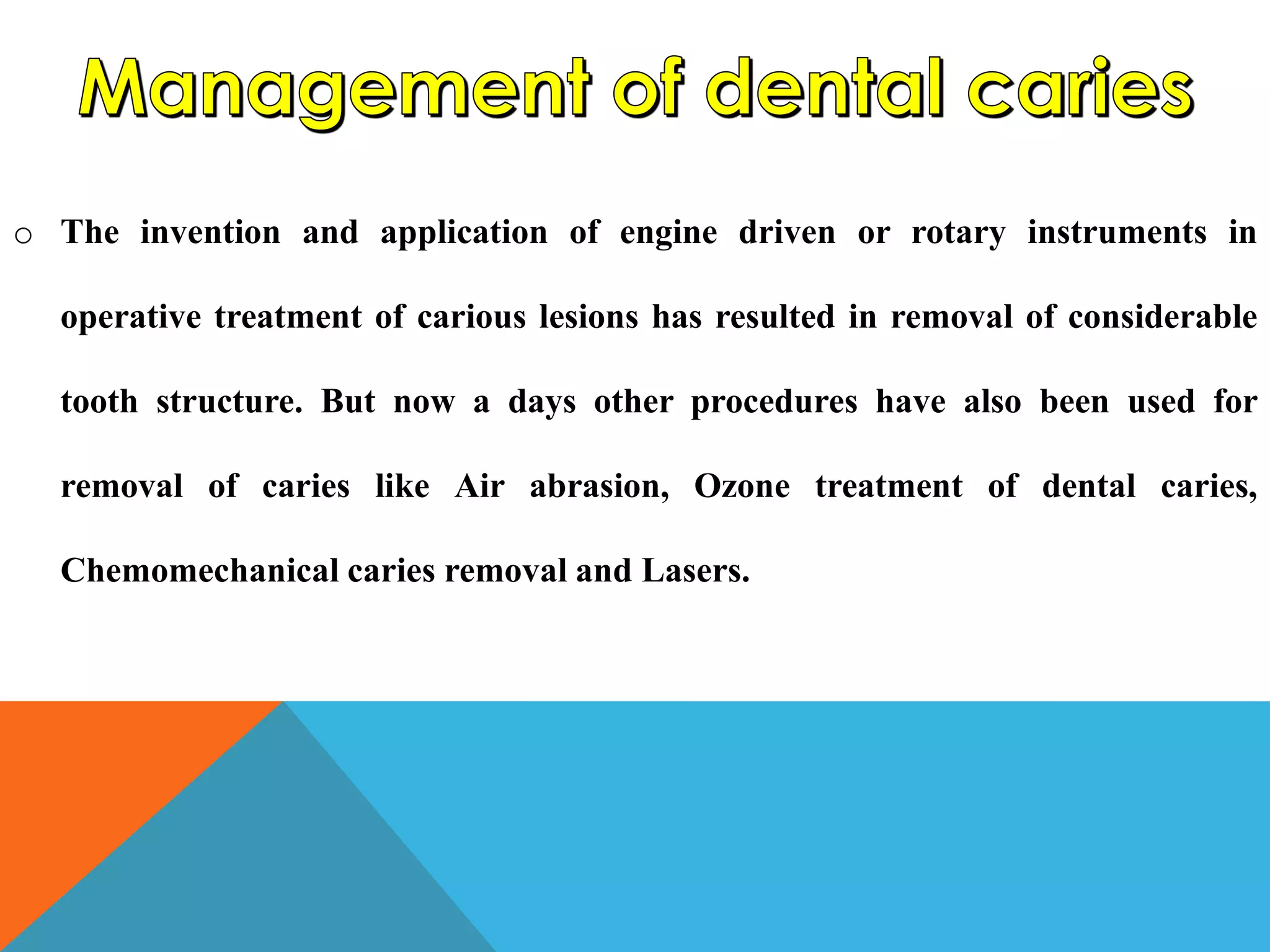 Management of dental caries | PDF