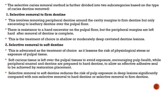MANAGEMENT OF DENTAL CARIES presentation conservative | PPTX