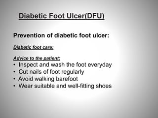 Management of diabetes complication | PPTX