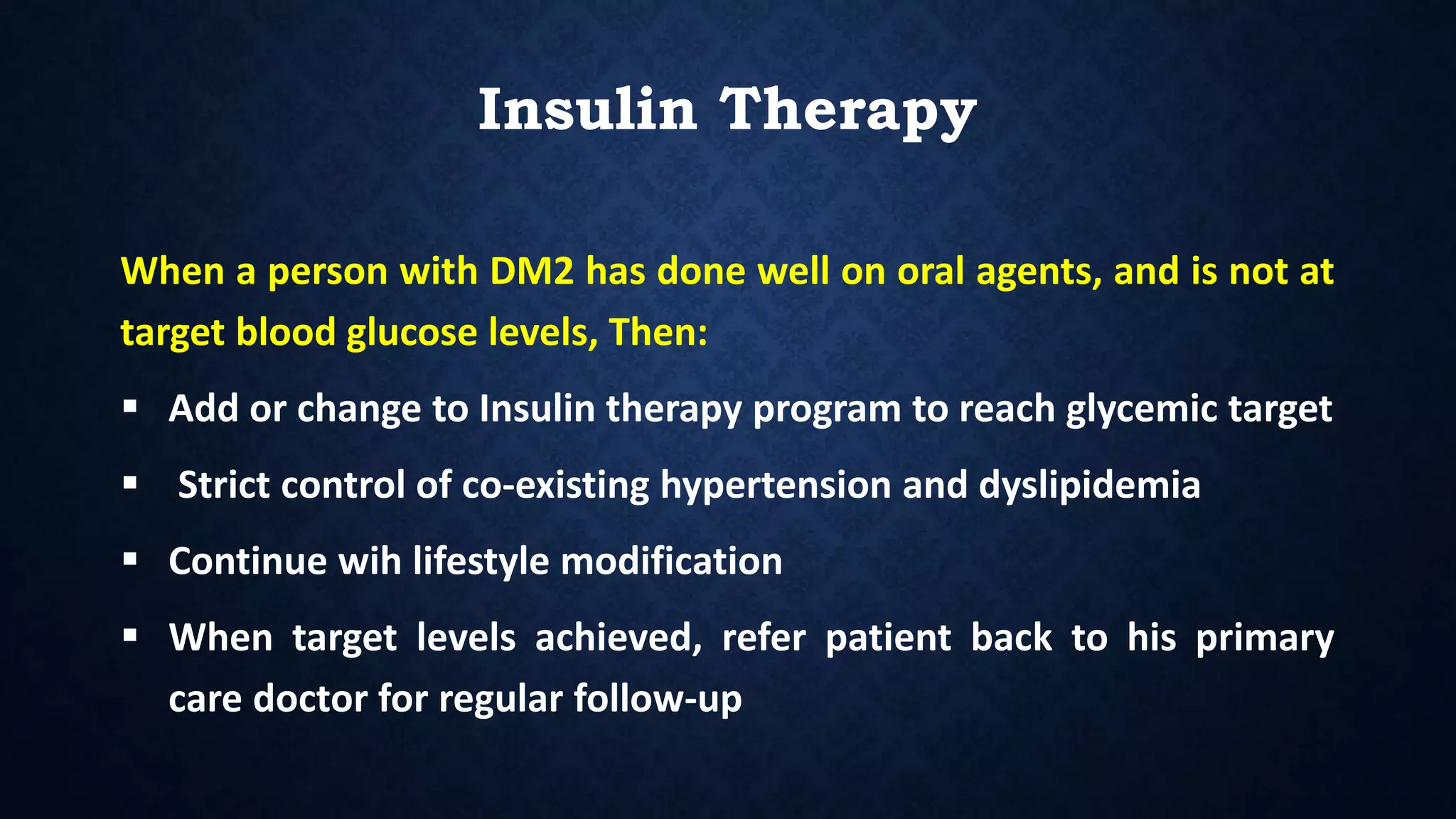 Management of diabetes mellitus type 2 in primary health care setting ...