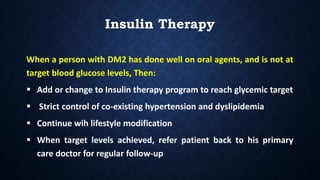 Management of diabetes mellitus type 2 in primary health care setting ...