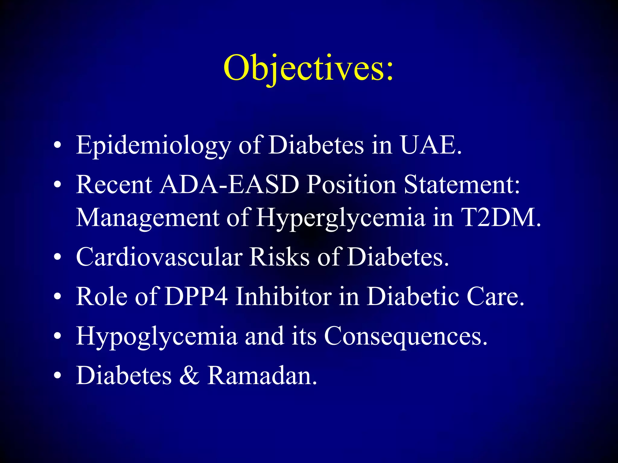 Management of diabetes with risk factors getting to goal in glycemic ...