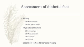 Management of diabetic foot | PPTX
