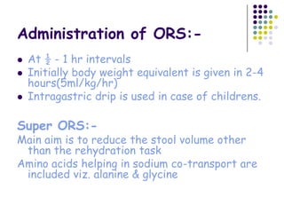 Management of diarrhoea in child & pregnant women | PPTX