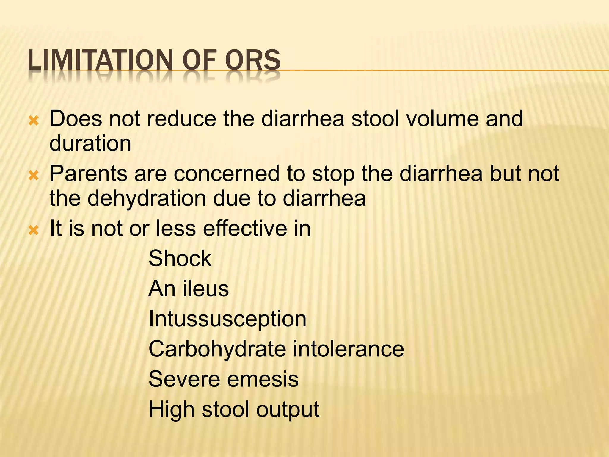 Management of diarrhoea | PPTX