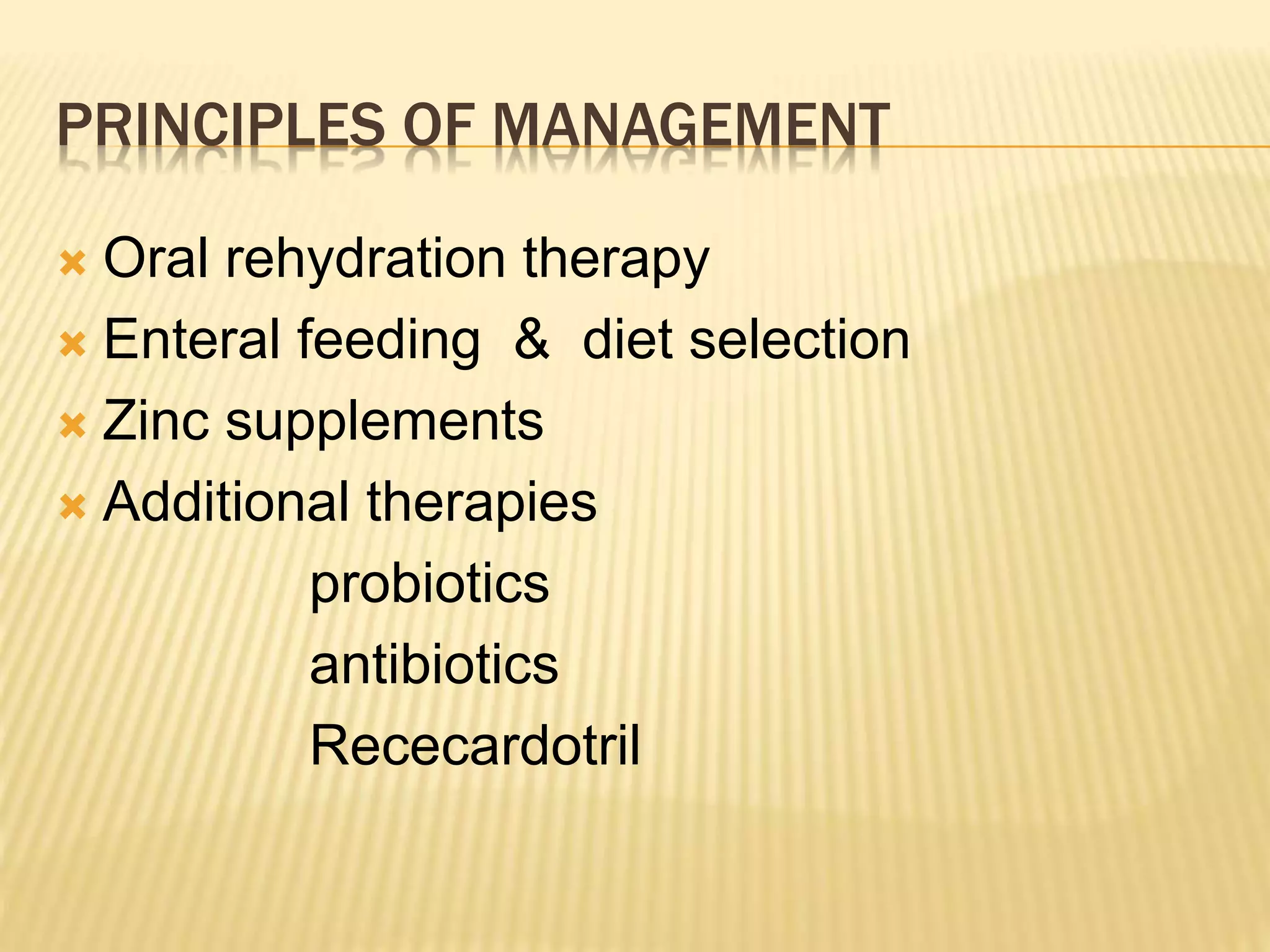 Management of diarrhoea | PPTX