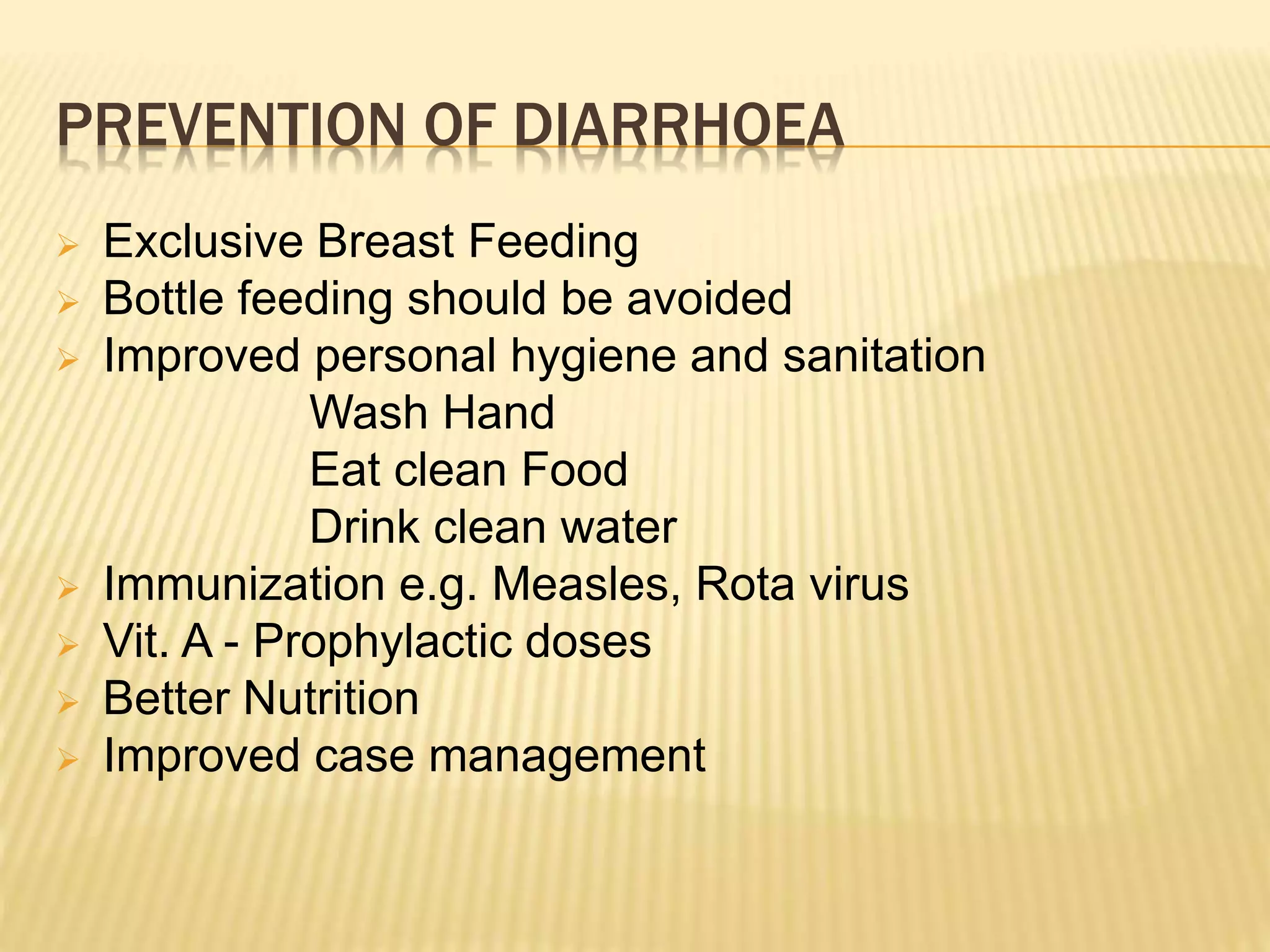 Management of diarrhoea | PPTX