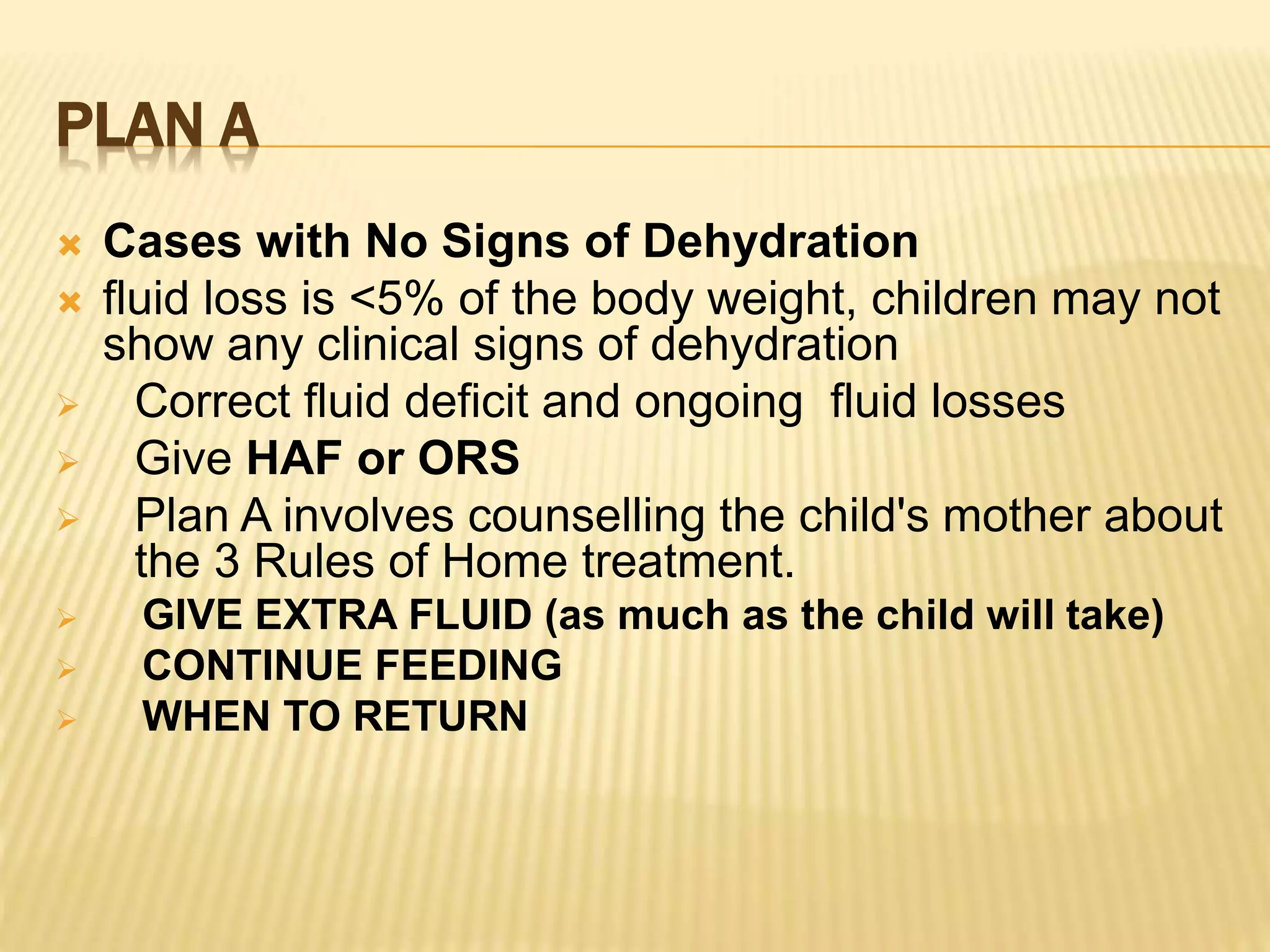 Management of diarrhoea | PPTX