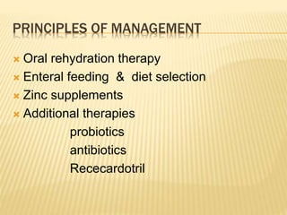 Management of diarrhoea | PPTX