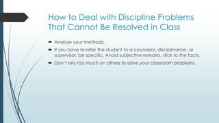 Classroom Management (Management of Discipline) | PPTX