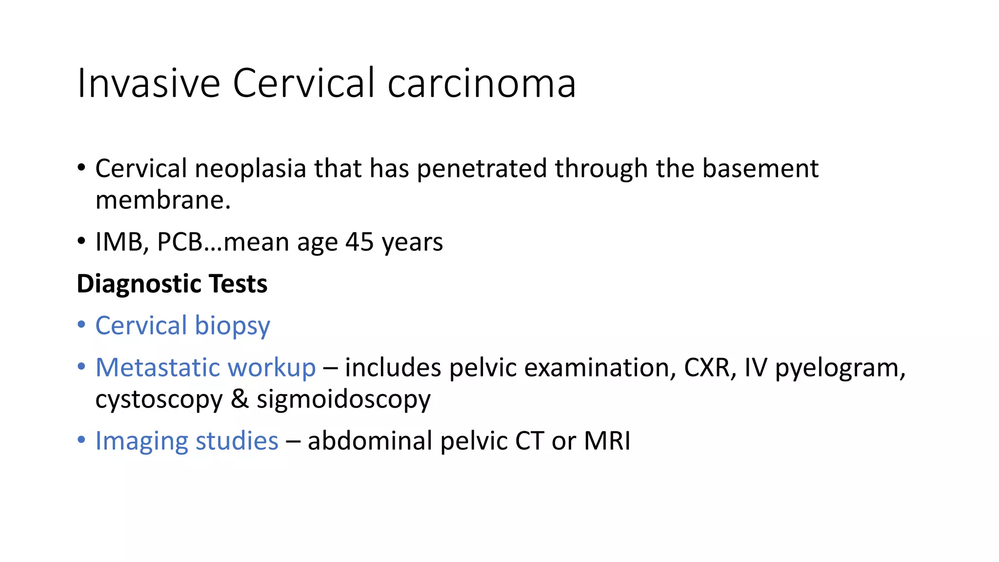 Management of diseases of cervix | PPTX | Sexual Conditions | Sexual Health