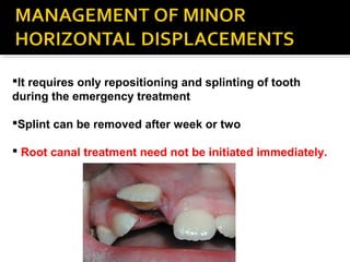 Management of displaced tooth | PPT