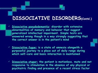 Management of dissociate disorders prof. fareed minhas | PPT