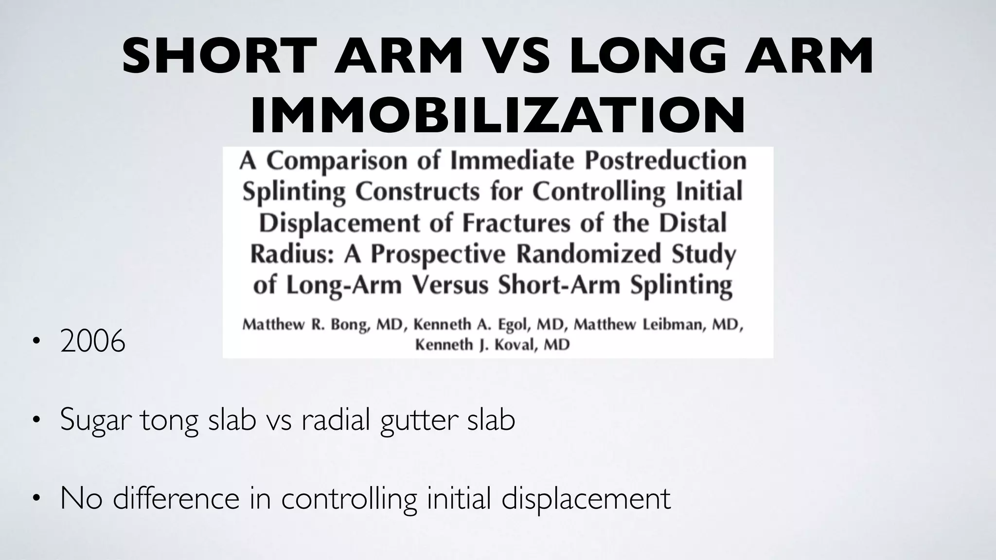Management of Geriatric Distal Radius Fracture: Now and Then | PDF
