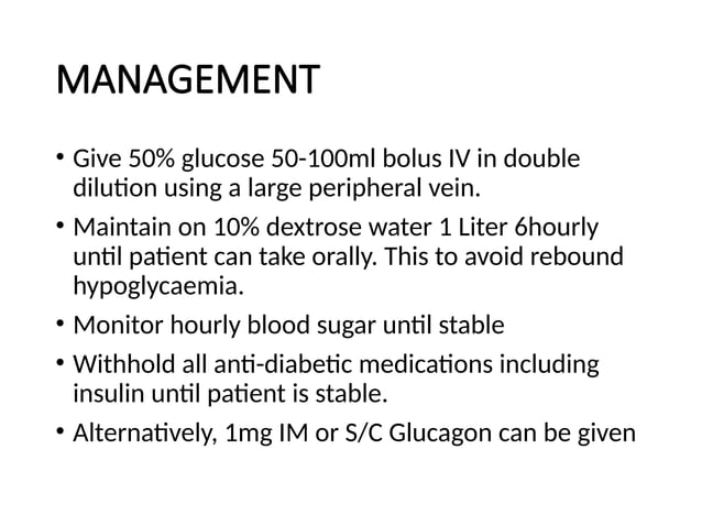 MANAGEMENT_OF_DM_EMERGENCIES and treatment | PPT