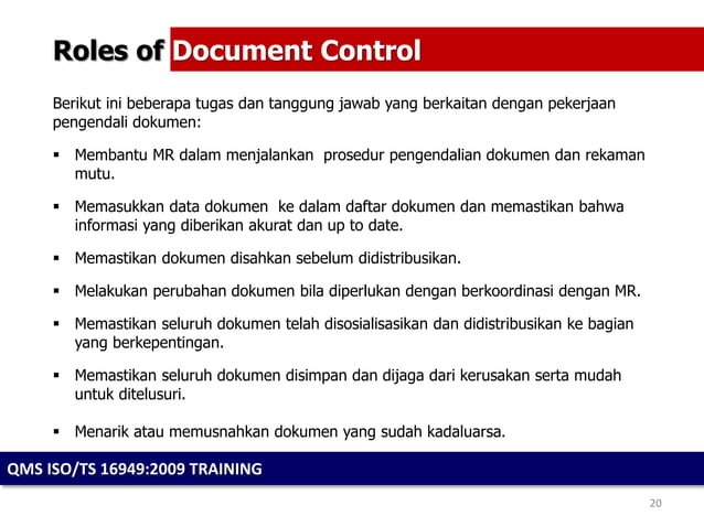 Management of document control | PPTX