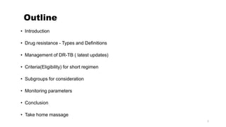 Management of DR-TB | PPTX