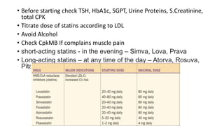 Management of dyslipidemia | PPTX