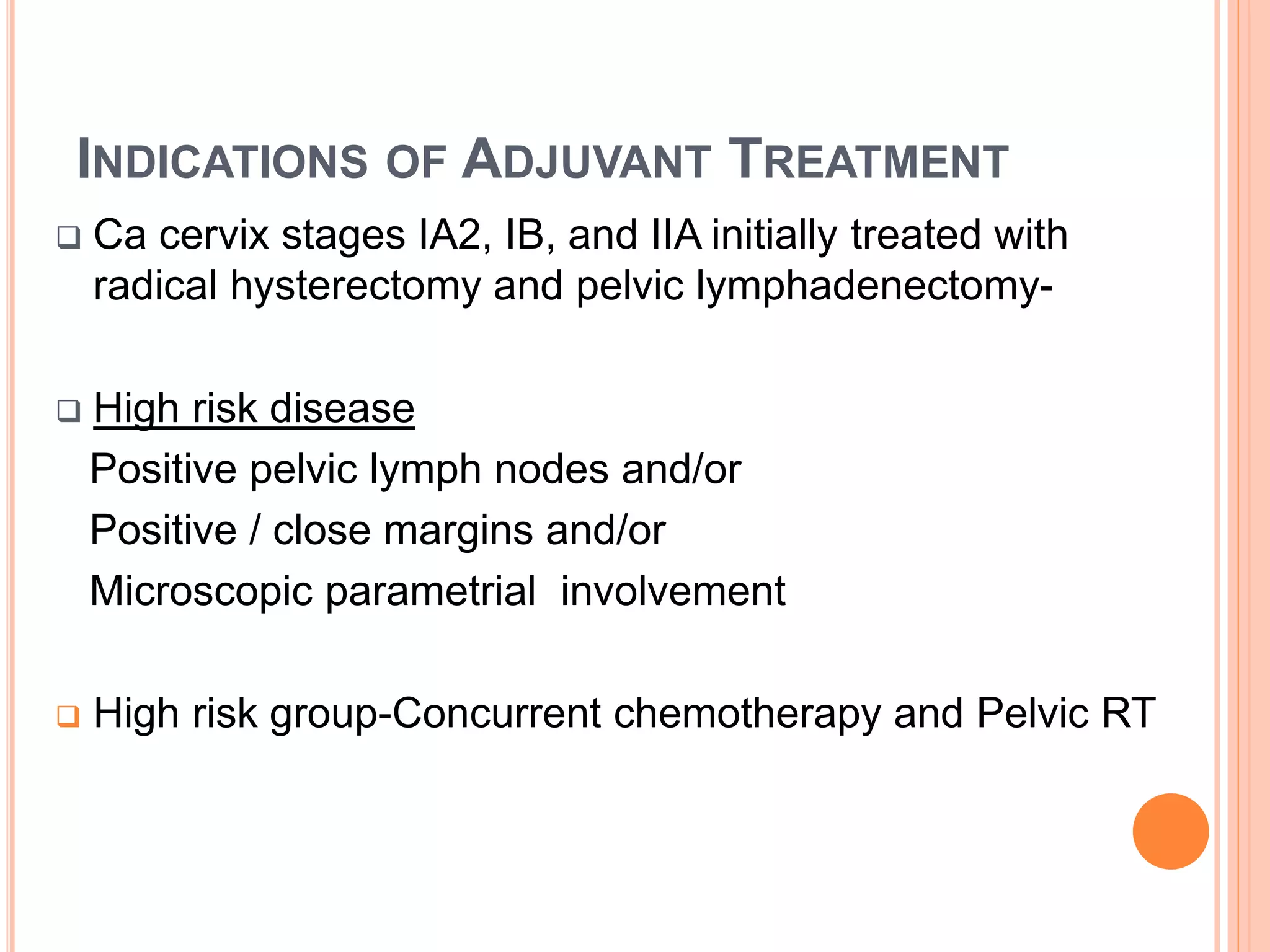 Management of Early Stage Carcinoma Cervix | PPTX