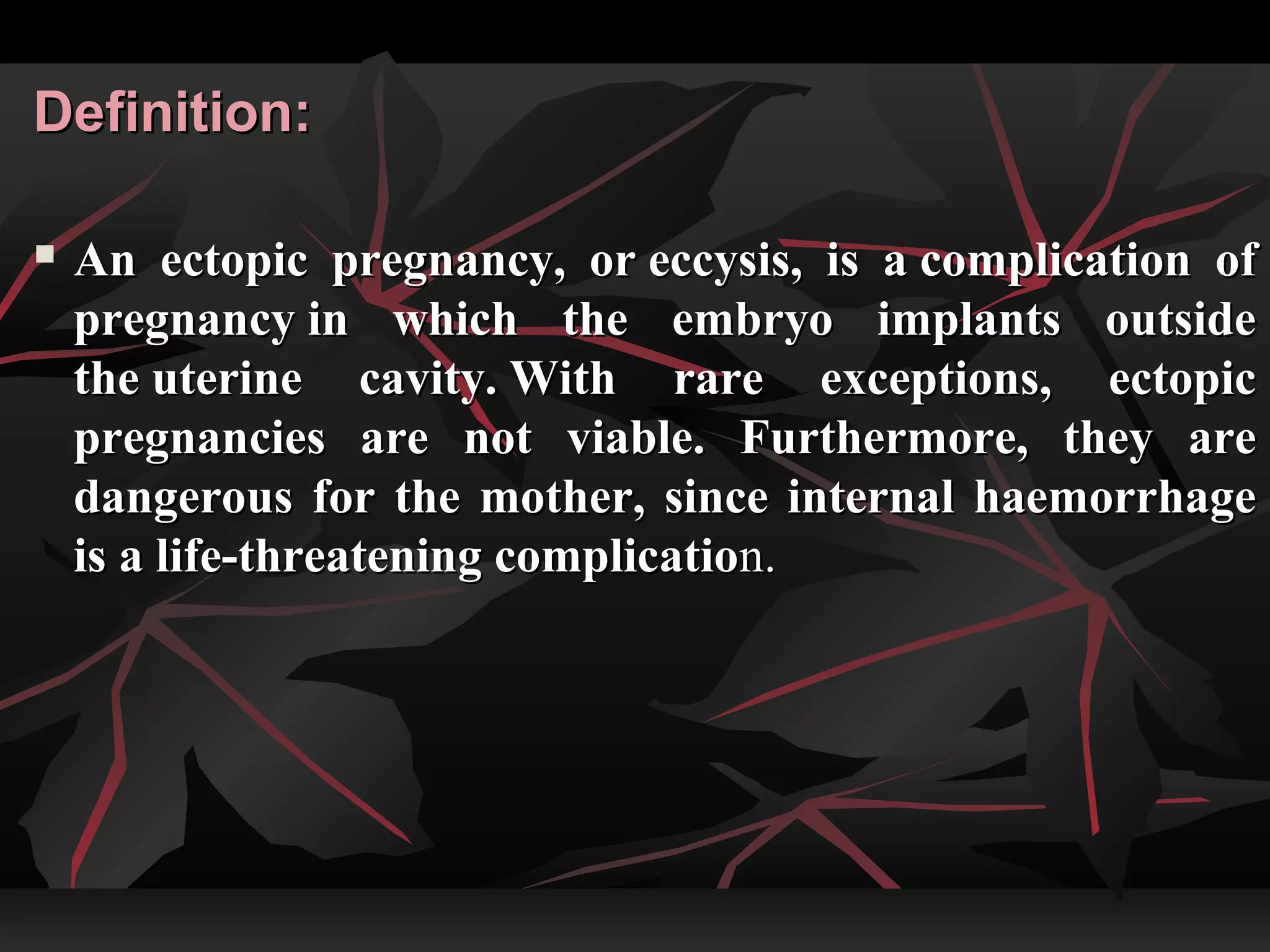 Management of ectopic pregnancy | PPT
