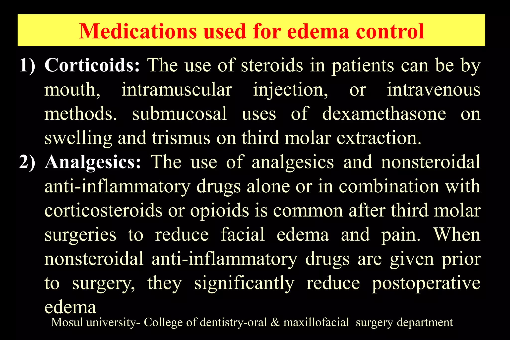 Management of edema in oral and maxillofacial surgery | PDF