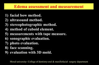 Management of edema in oral and maxillofacial surgery | PDF