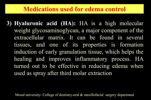 Management of edema in oral and maxillofacial surgery | PPT