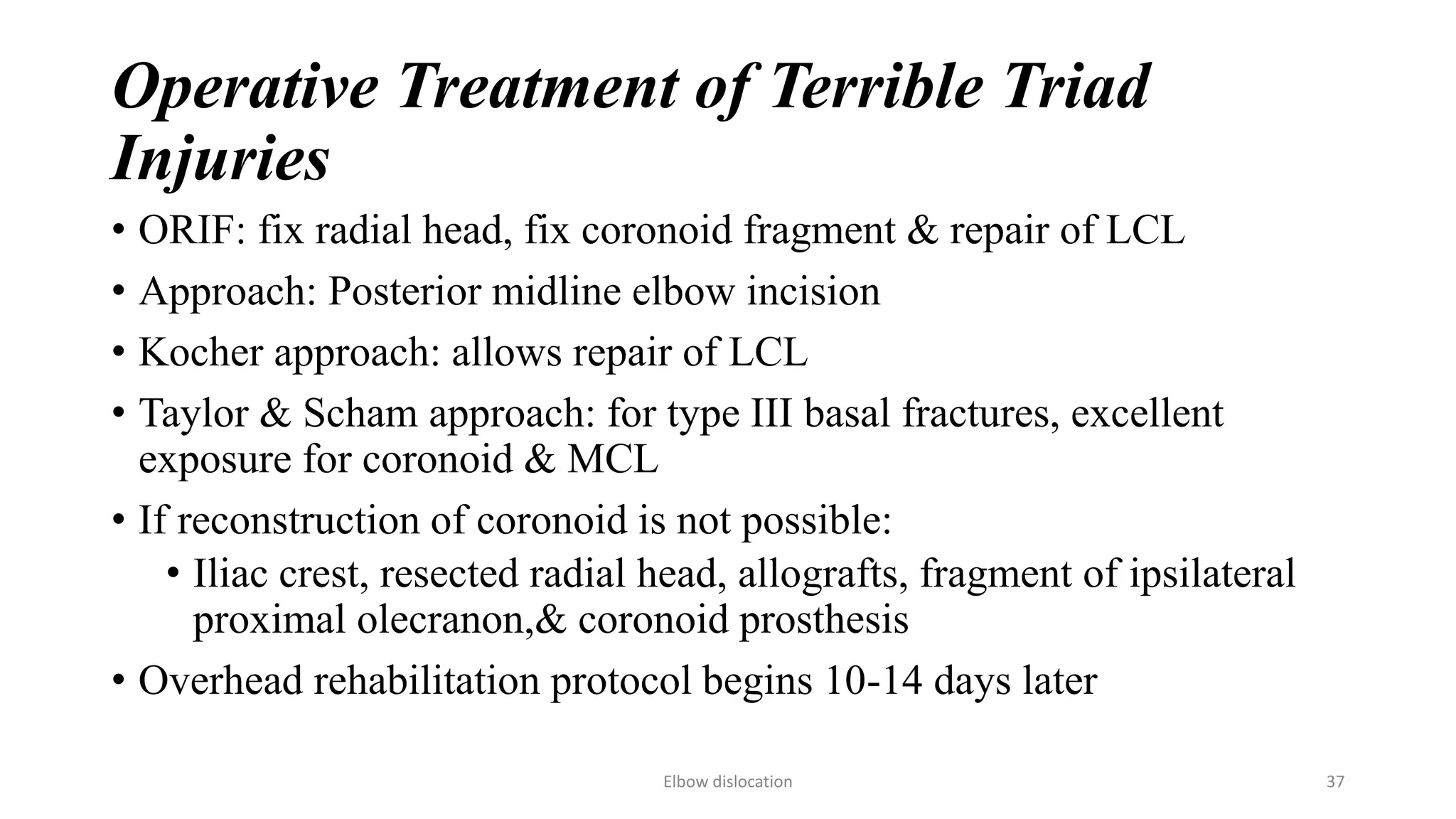 Management of Elbow Fracture Dislocation.pptx