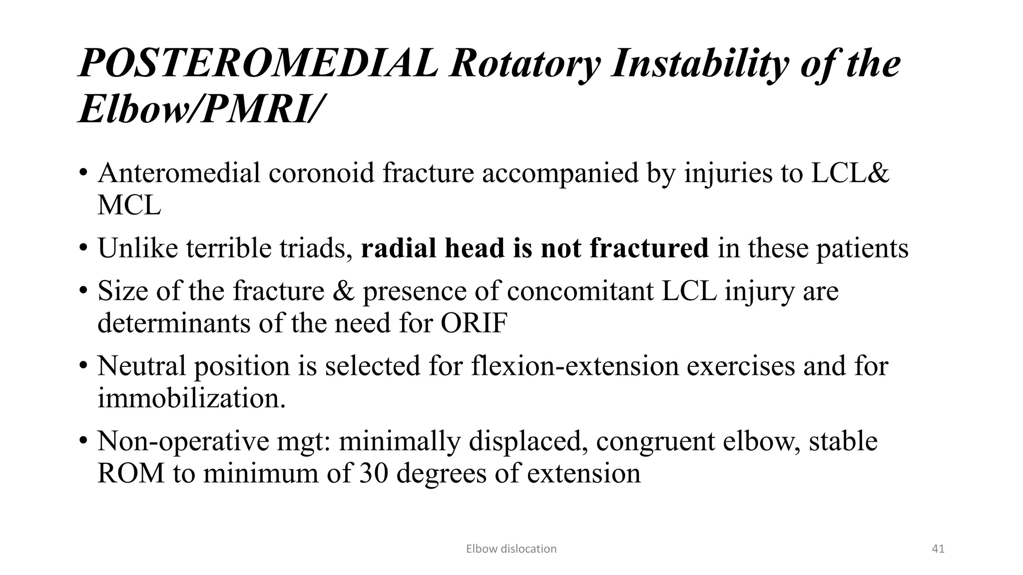 Management of Elbow Fracture Dislocation.pptx