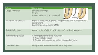 Management of endodontic mishaps seminar | PPTX