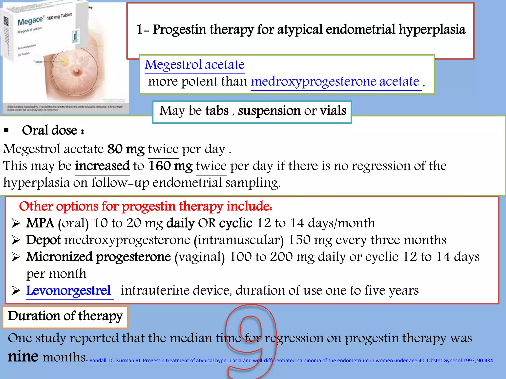 Management of endometrial hyperplasia | PPTX