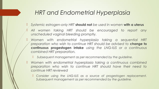 Management of endometrial hyperplasia | PPT