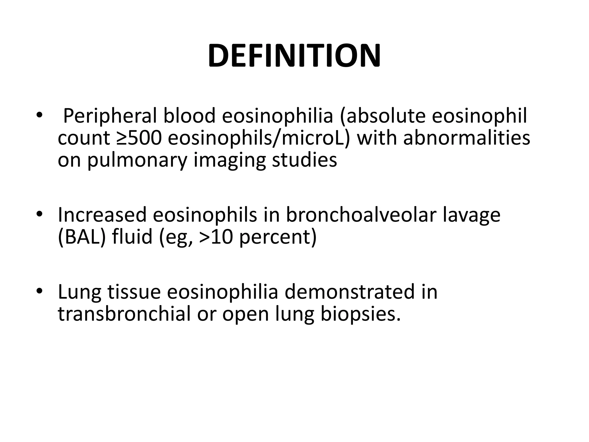 Management of eosinophilic lung diseases | PPTX