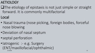 Management of epistaxis in primary care | PPTX