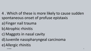 Management of epistaxis in primary care | PPTX