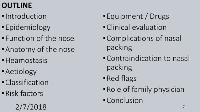 Management of epistaxis in primary care | PPTX