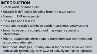 Management of epistaxis in primary care | PPTX