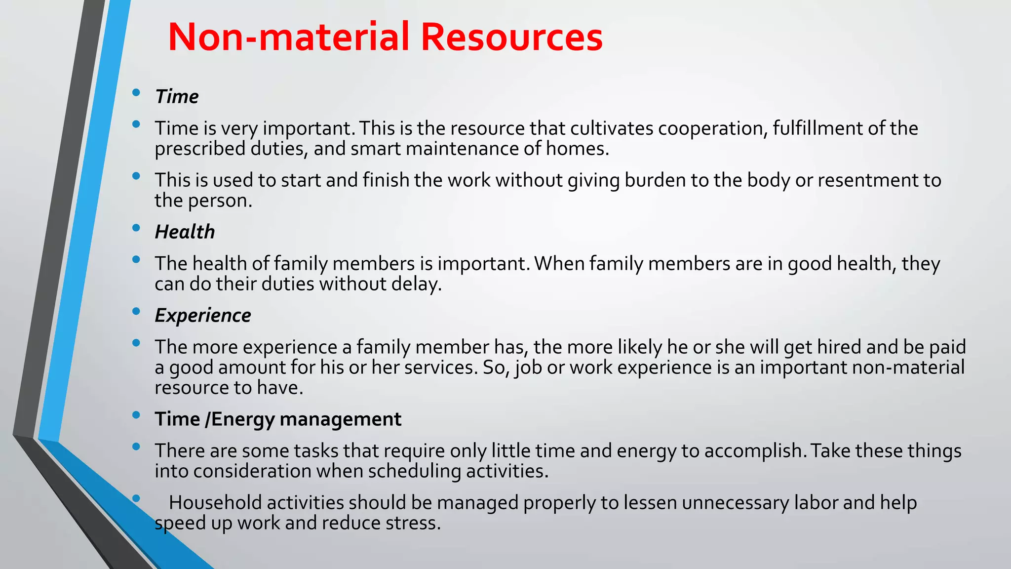 Management of family resources | PPTX