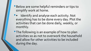 Management of family resources | PPTX