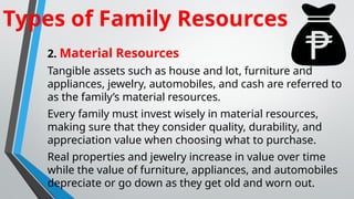 management of familyresources.pptx grade 6 | PPTX