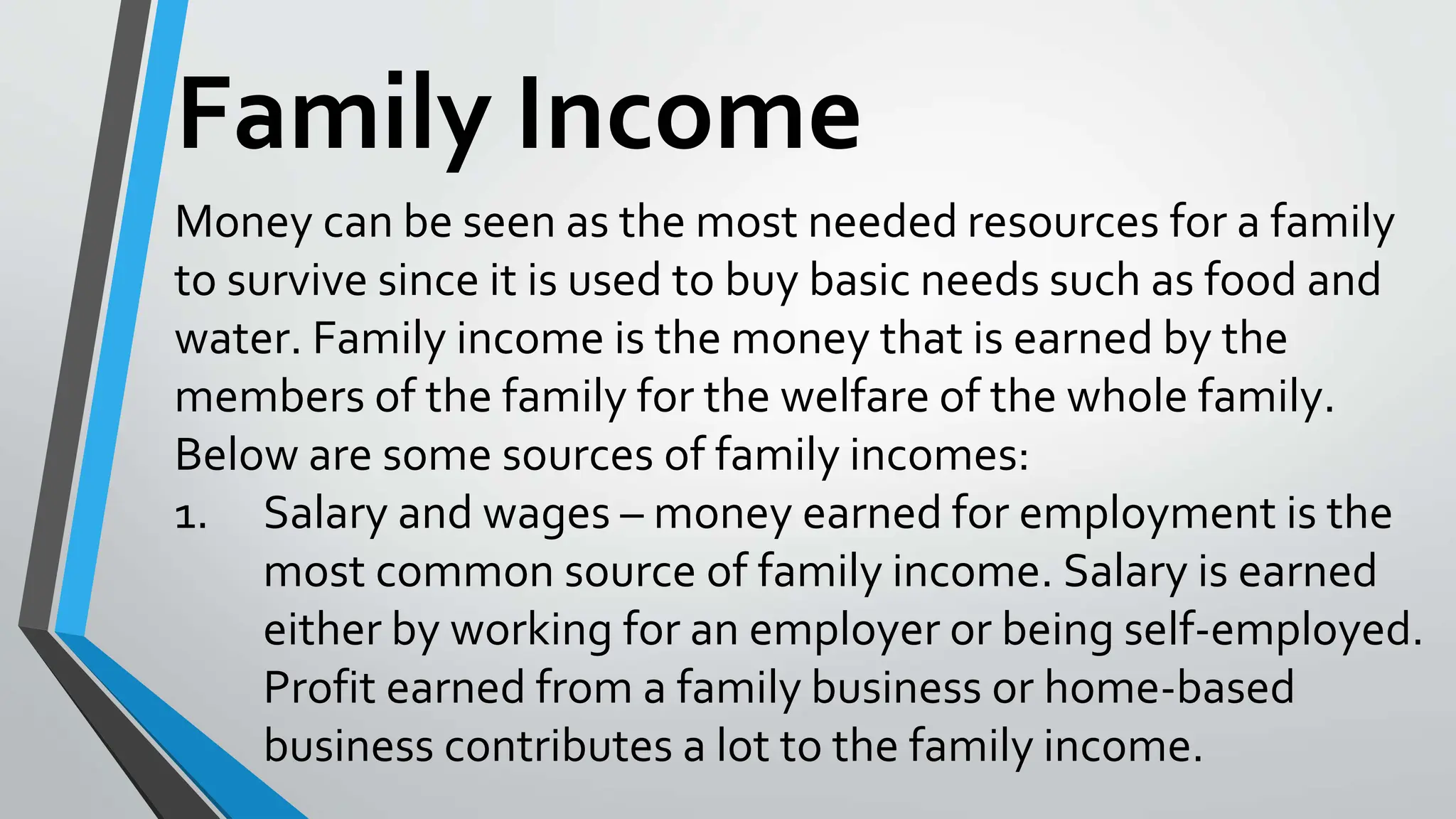 Management of Family Resources - Grade 6 | PPTX