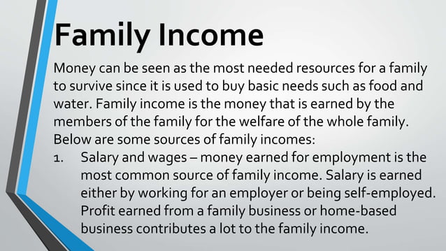 Management of Family Resources - Grade 6 | PPTX