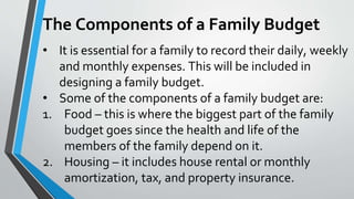 Management of Family Resources - Grade 6 | PPTX