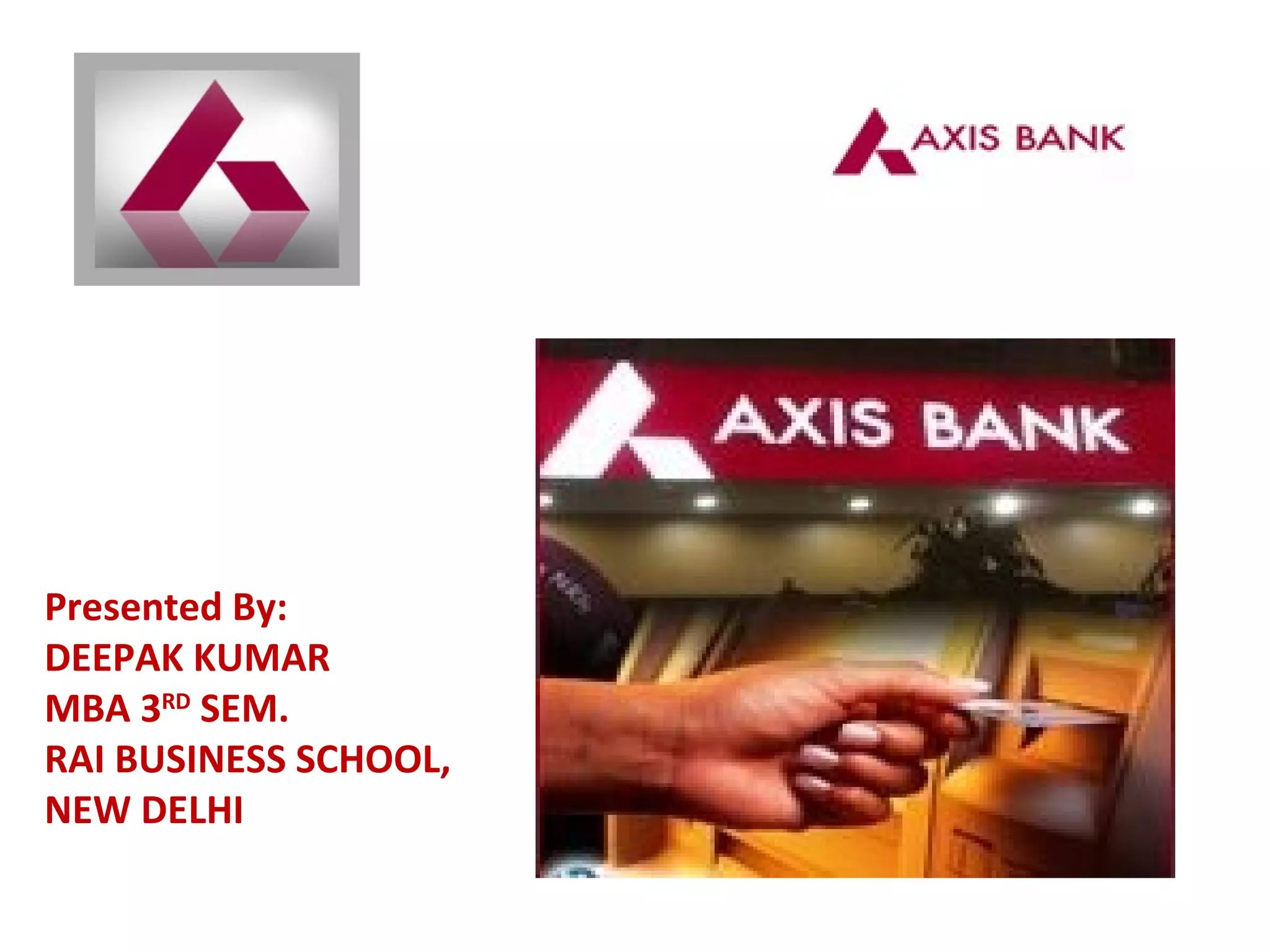 Management of financial institutions ...axis bank ppt | PPT