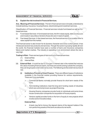 Management of financial services | PDF