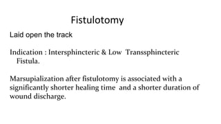 Management of fistula in ano recent advances | PPTX