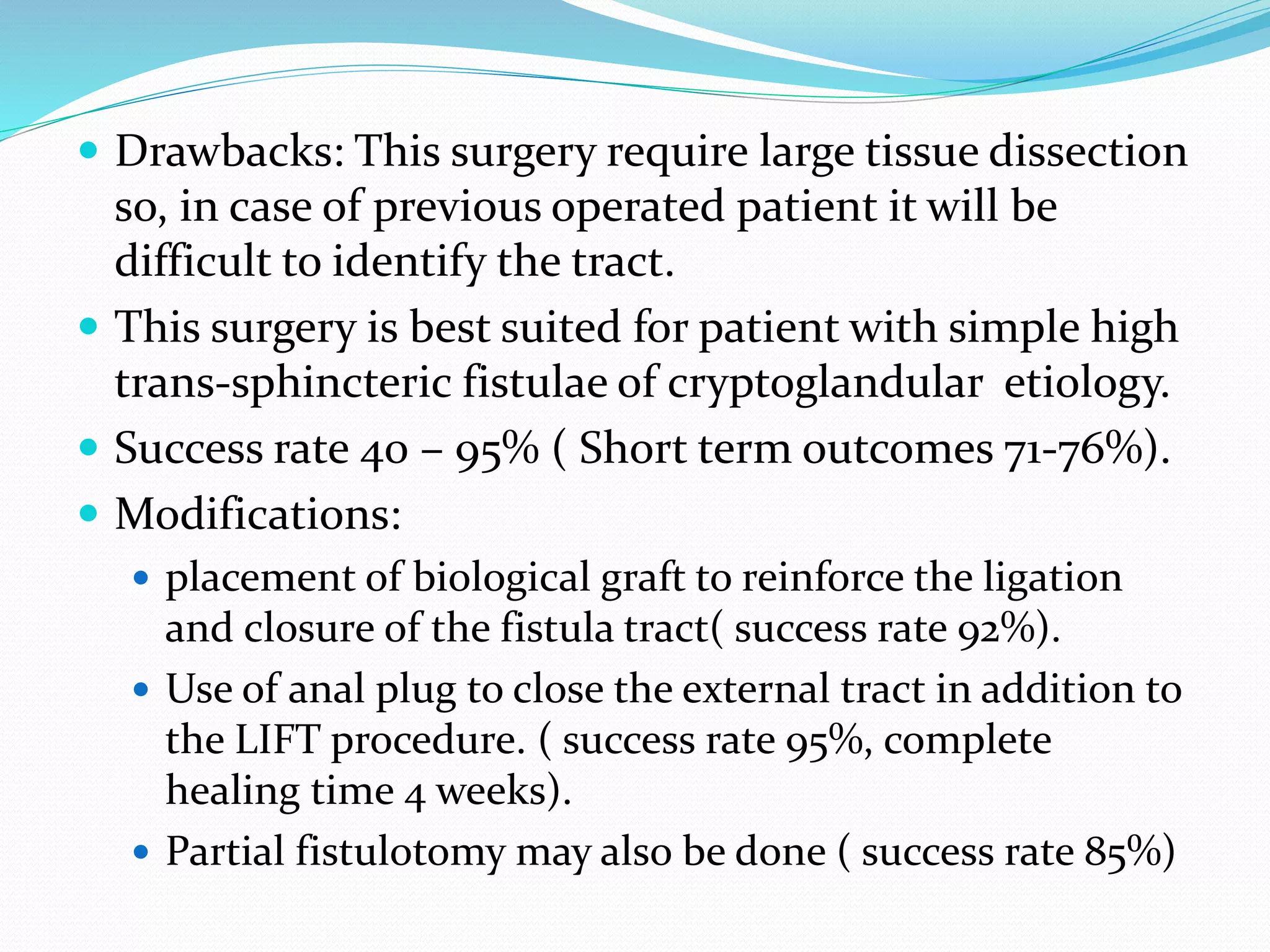 Management of fistula of ano. | PPTX